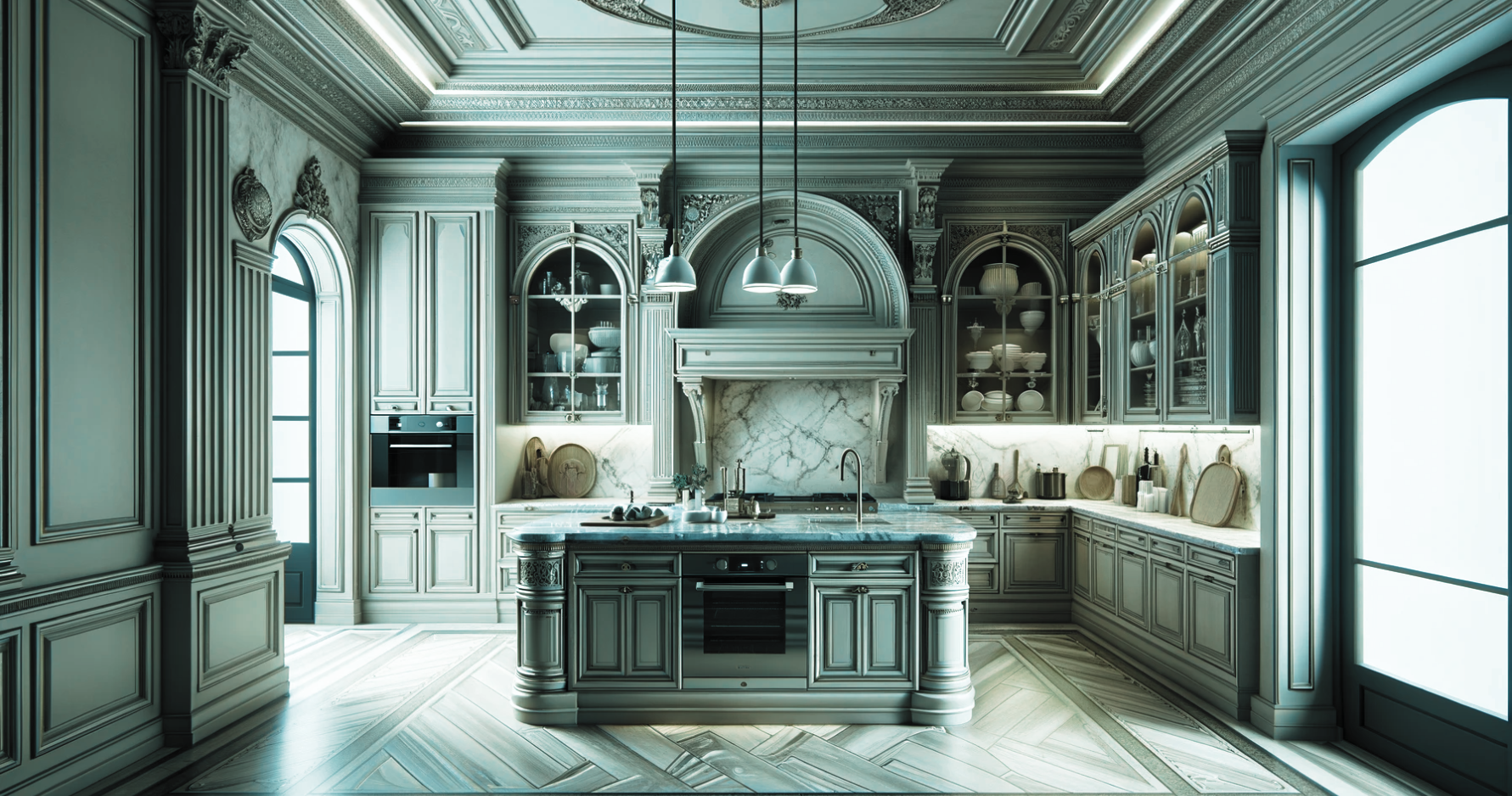 Exploring Neo-Classic Kitchens in Sharjah : Timeless Elegance